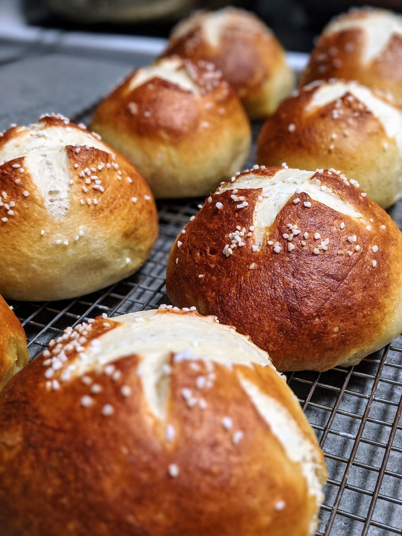 Pretzel Buns – Alegre Bread
