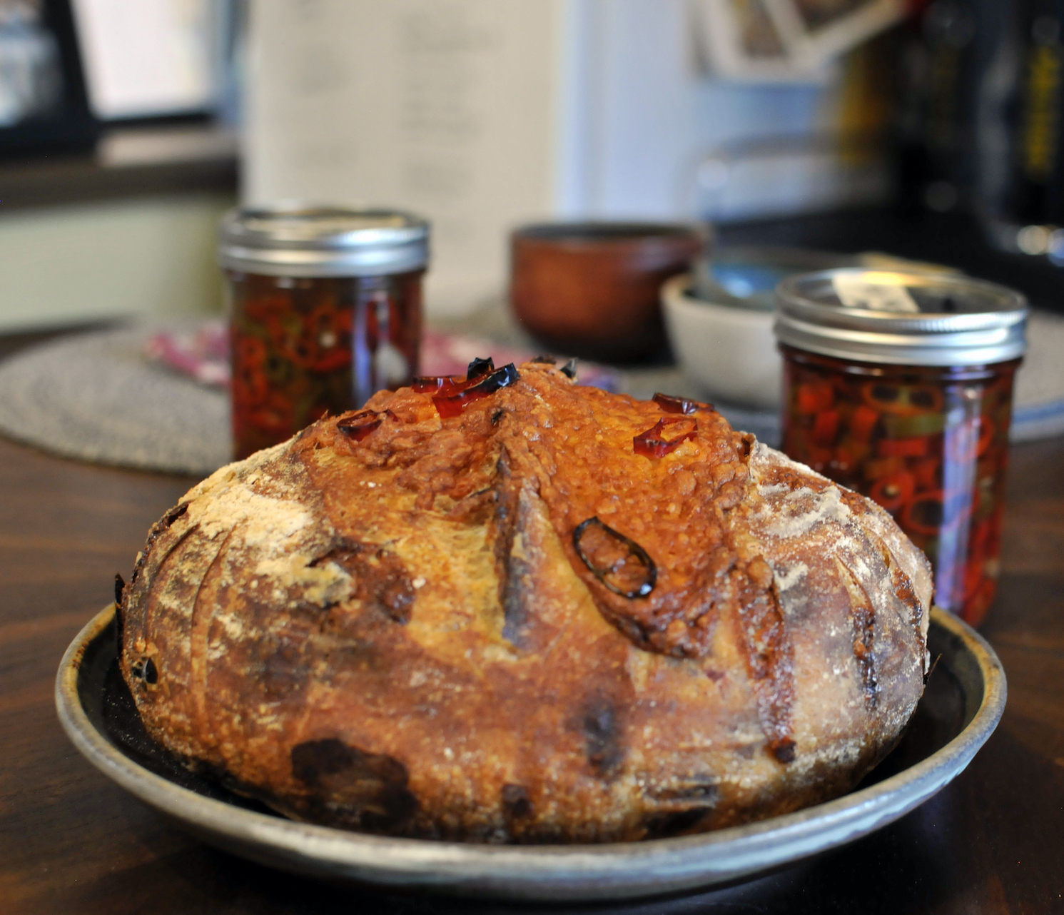Habanero Pepperjack Cheese, Guajillo Pepper and Bacon Sourdough ...