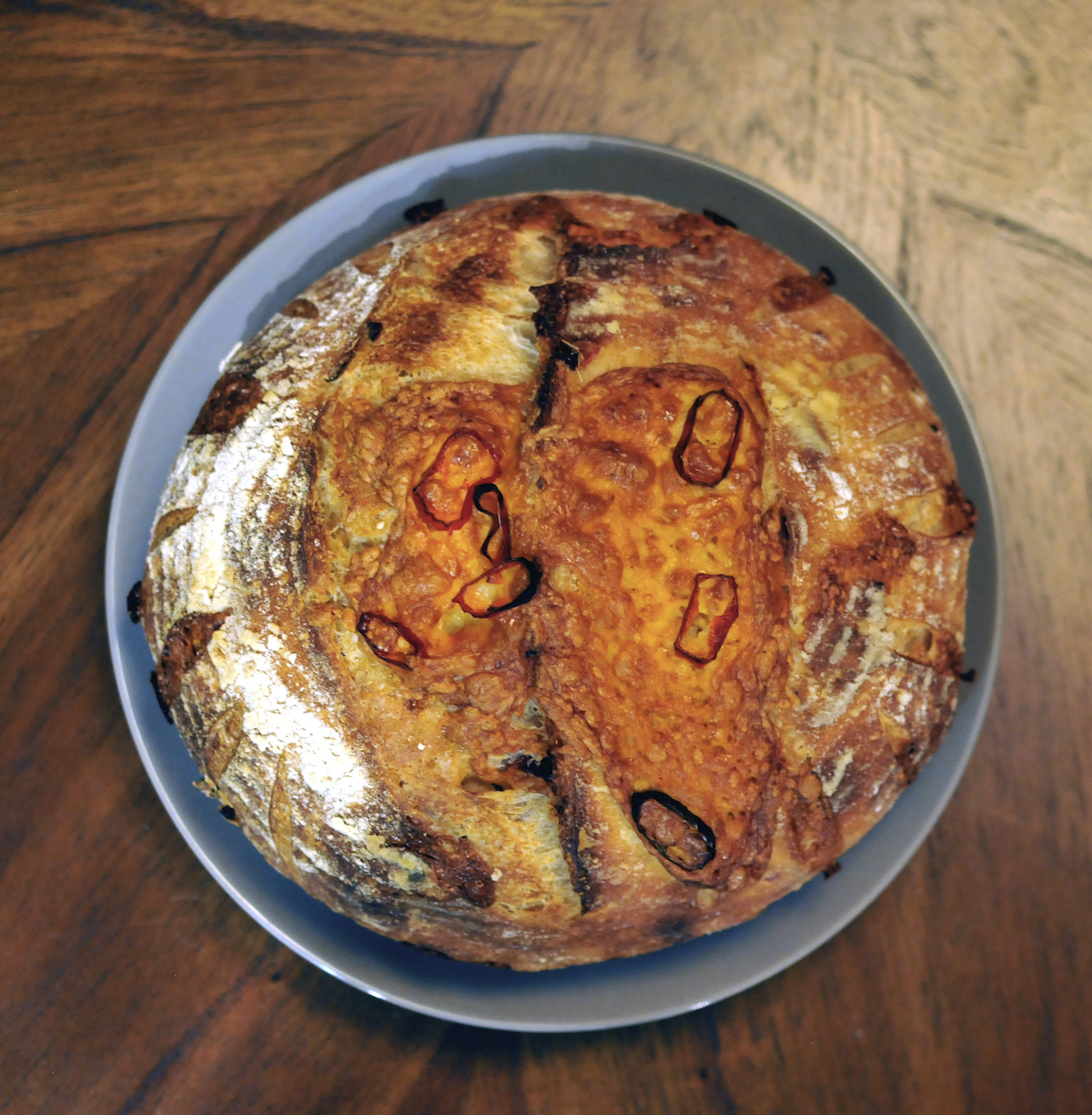 Habanero Pepperjack Cheese, Guajillo Pepper and Bacon Sourdough ...